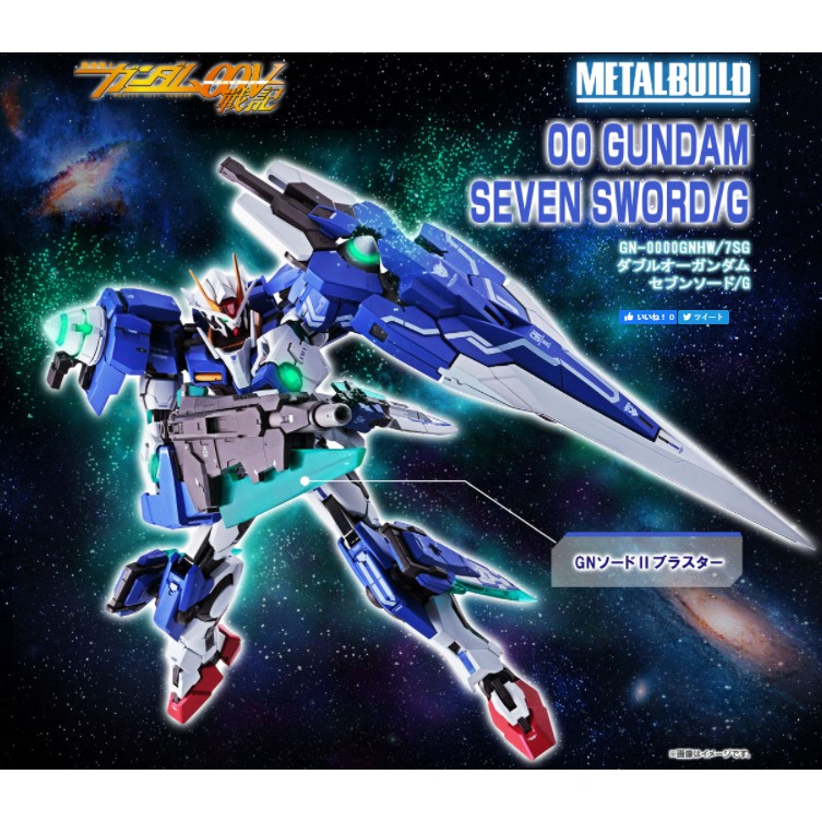 Bandai Metal Build - 00 Gundam Seven Sword + GN Sword II Blaster - 1/ ...