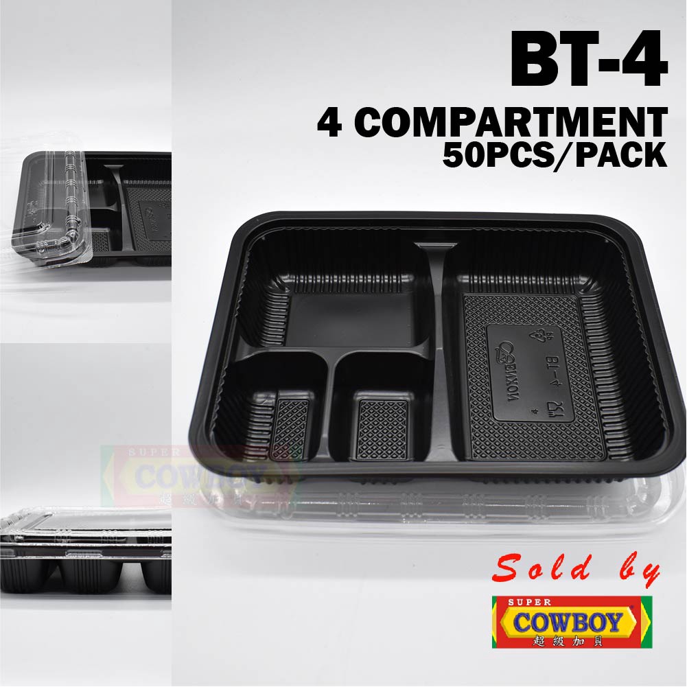 (50pc) Benxon 5 / 4 / 3 / 2 / 1 Compartment Lunch Box with Lid ...