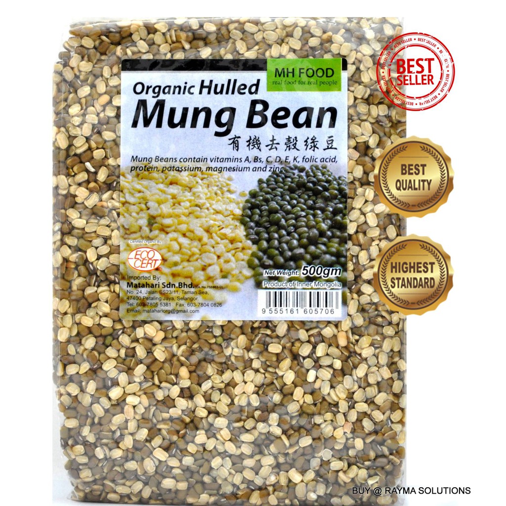 MH FOOD Organic Hulled Mung Bean 500g | Shopee Malaysia