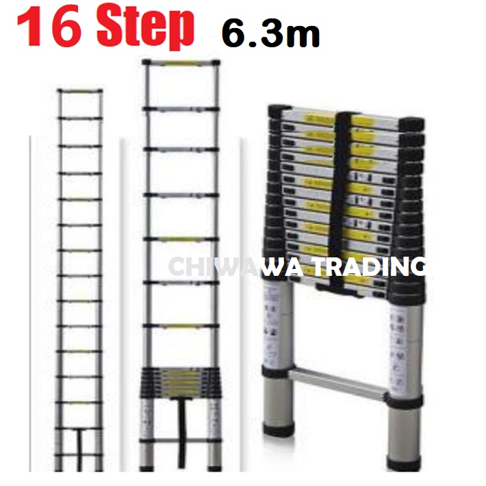 ( LD1 ) 11 Steps 320CM Extendable Foldable Aluminium Telescopic Pole Ladder / Tangga | Shopee ...