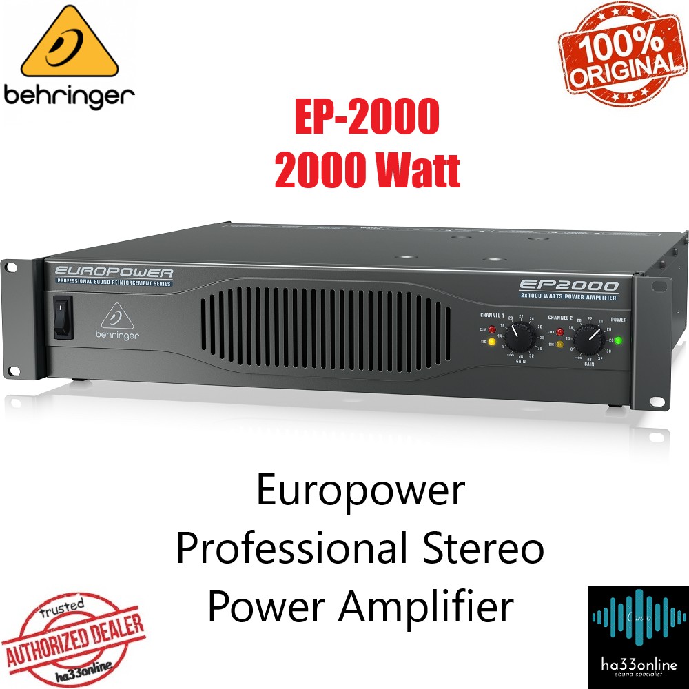 Behringer Europower EP2000 Professional 2,000-Watt Stereo Power ...