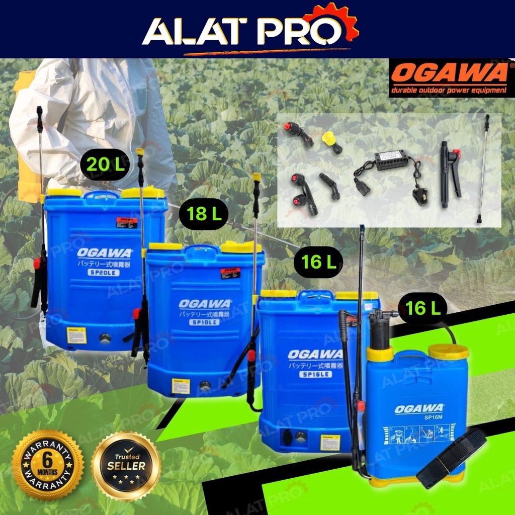 Ogawa Pam Penyembur Bateri (16L/18L/20L) & Pam Penyembur Manual 16L ...
