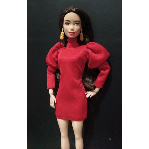 MERAH Barbie Doll Clothes, Nice Luxury Mini Dress, Premium Spandex ...