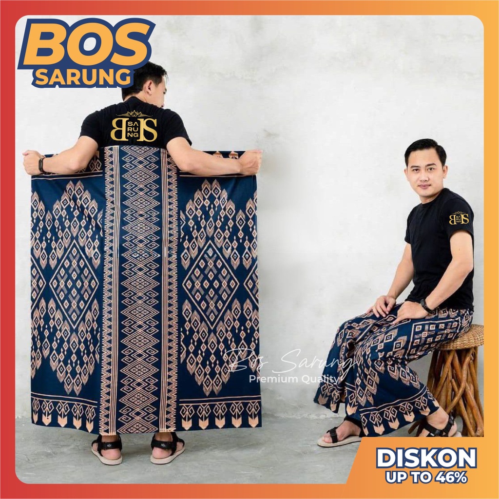 Kang Santri Sarong With Square Motif - Men's Batik Sarong Pekalongan ...