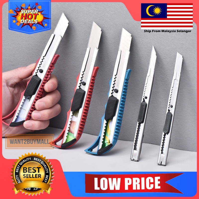 9mm 18mm Utility Cutter Knife Small Cutter Blade Refill Wallpaper Office School Workplace Mata ...