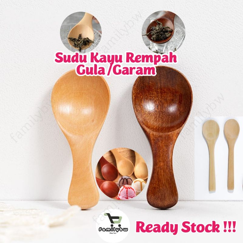 【Ready Stock】 Wooden Spoon Sudu Kayu Rempah Scoop Small | Shopee Malaysia