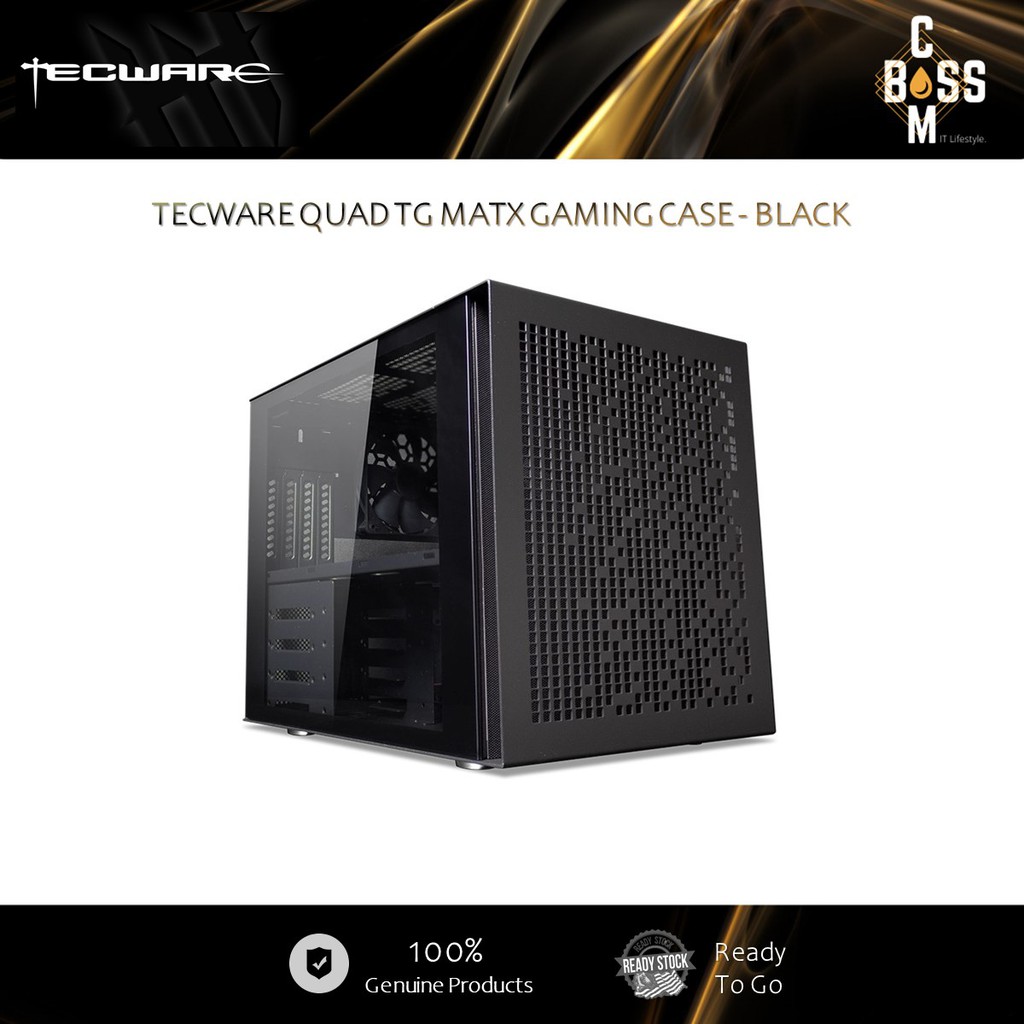 *READY STOCK* TECWARE QUAD TEMPERED GLASS MATX GAMING CASE (TWCA-QUADTG ...