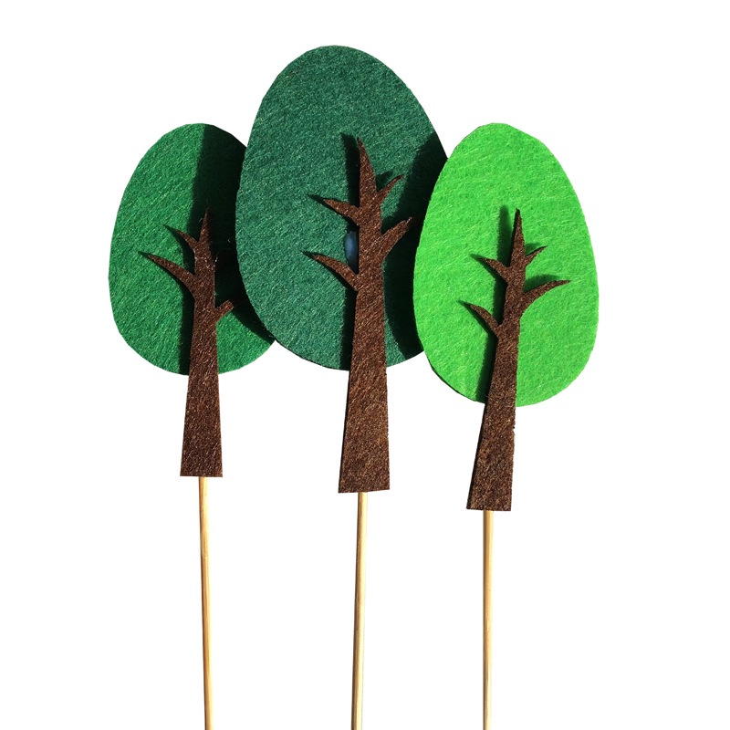 Woodland Green Trees Cake Topper Handmade Woodland Theme Felt tree Cake ...