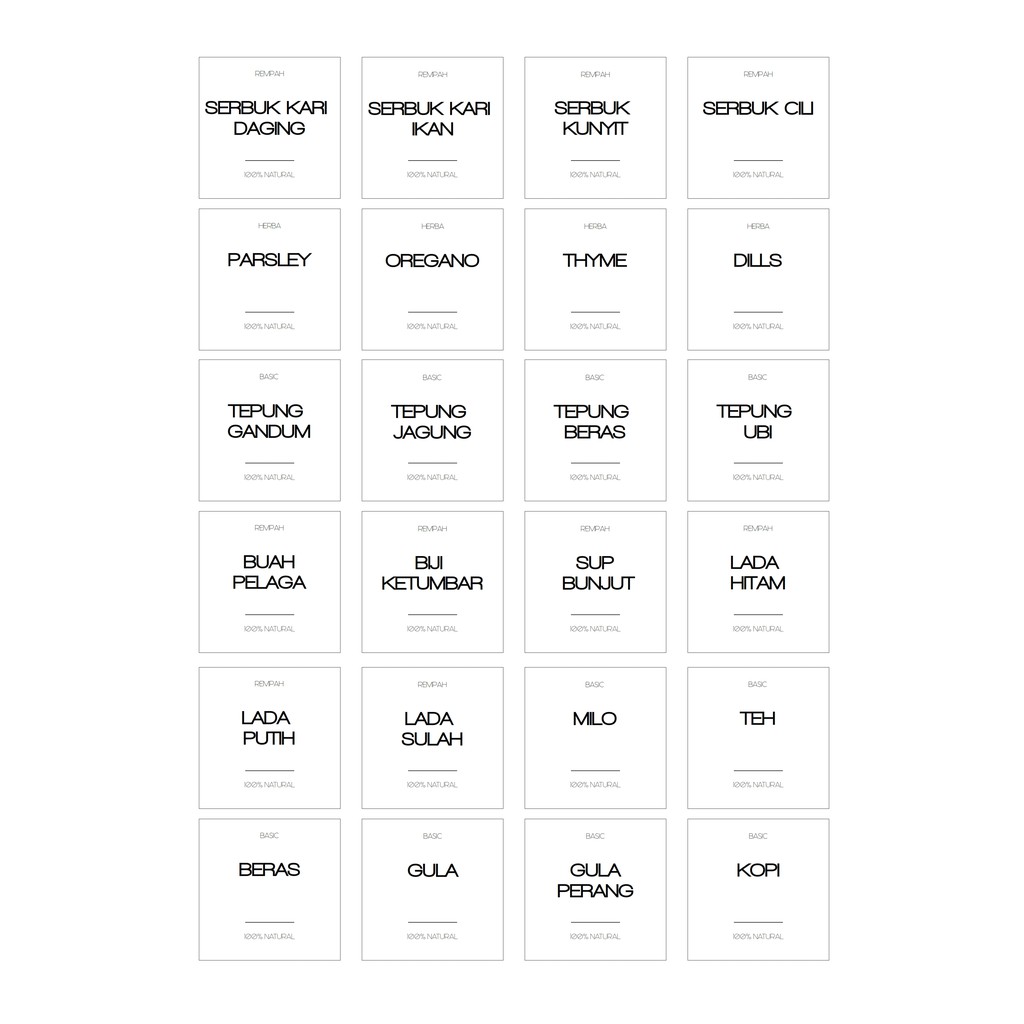Editable Pantry Label | Modern Pantry Label | Kitchen Label Sticker ...
