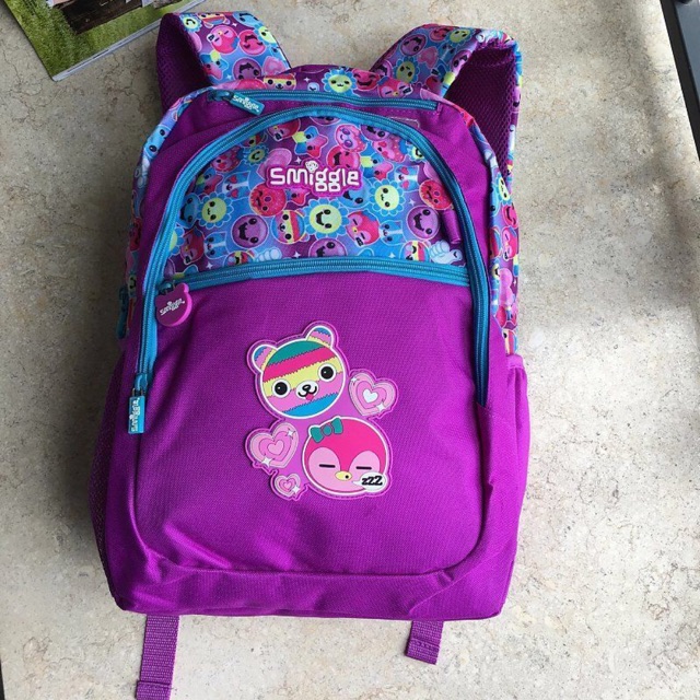 SMIGGLE SCHOOL BAG BACKPACK BEG SEKOLAH FOR KIDS (PURPLE) | Shopee Malaysia