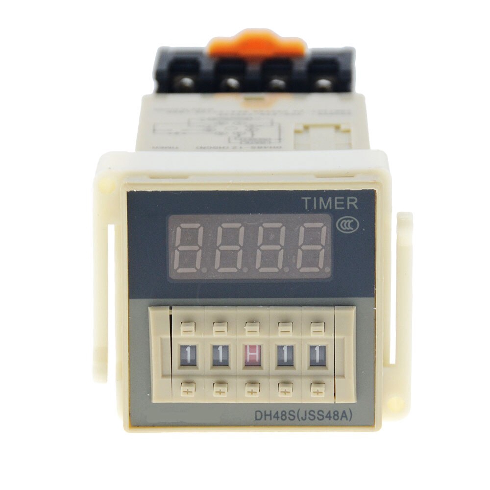 LED Programmable Digital DH48S-1Z Timer Time Relay Switch DH48S 0.01S-99H99M DIN RAIL AC110V ...