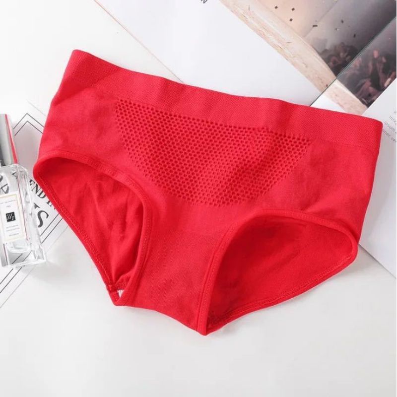 Womens Warm Palace Panties Japan 3d Honeycomb Briefs Seluar Dalam Sexy