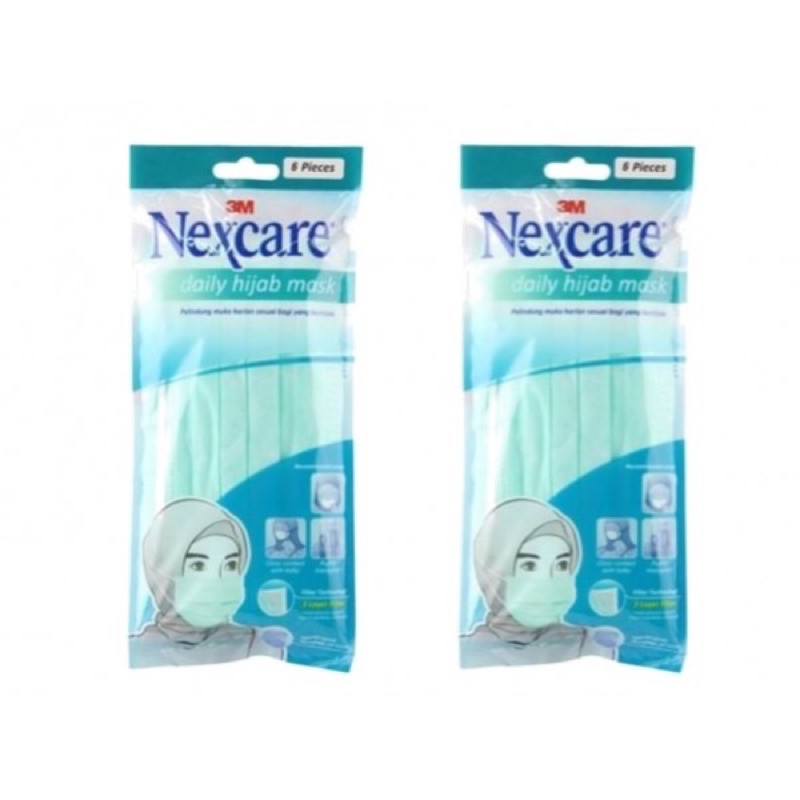 3M Nexcare Hijab 3ply Face Mask (1Pack 6pcs) | Shopee Malaysia