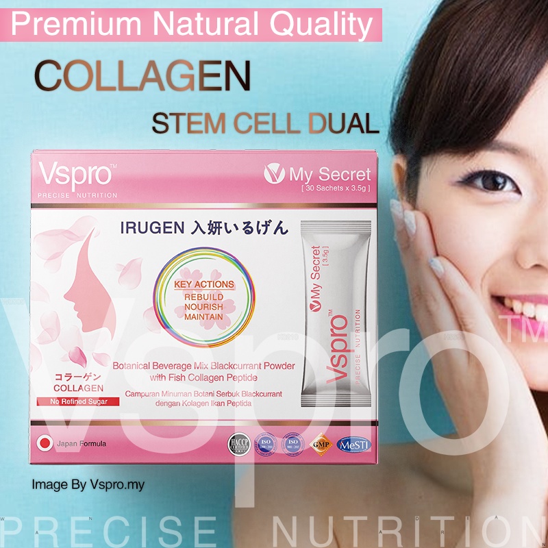 VSPRO MY SECRET Skin Collagen Stem Cell Dual Rejuvenation Youth Premium ...