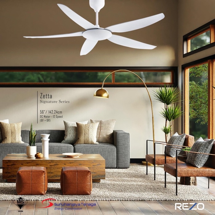 REZO ZETTA 56” / 42” DC Motor Remote Control ceiling fan / Kipas Siling ...