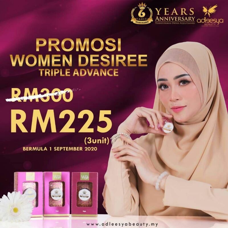 WDTA (3 Unit) 🔥FREE POSTAGE🔥 Women Desiree Triple Advanced | Shopee ...