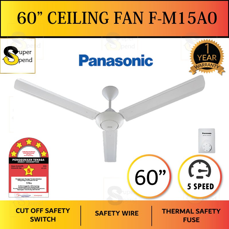 [ 60" ] Panasonic Ceiling Fan F-M15A0 FM15A0 FM15AO F-M15AO | Shopee ...
