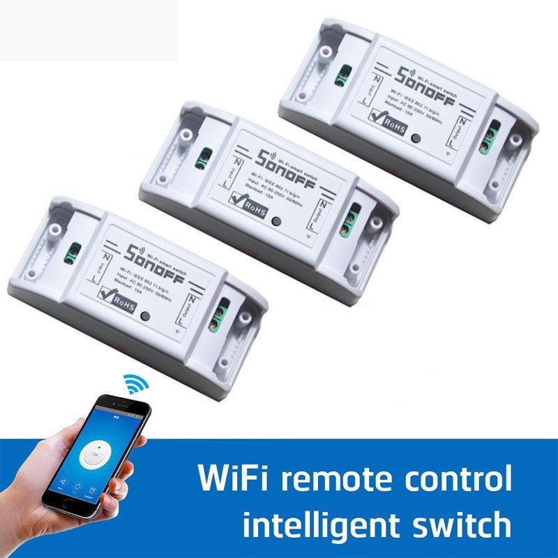 🔥新款🔥HOT🔥Sonoff Wifi Switch Timer DIY Wireless Switch Remote Control Via ...