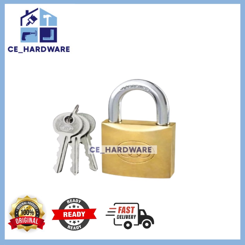 Tri-Circle Heavy Duty Brass Padlock 25,32,38,50,63mm | Shopee Malaysia
