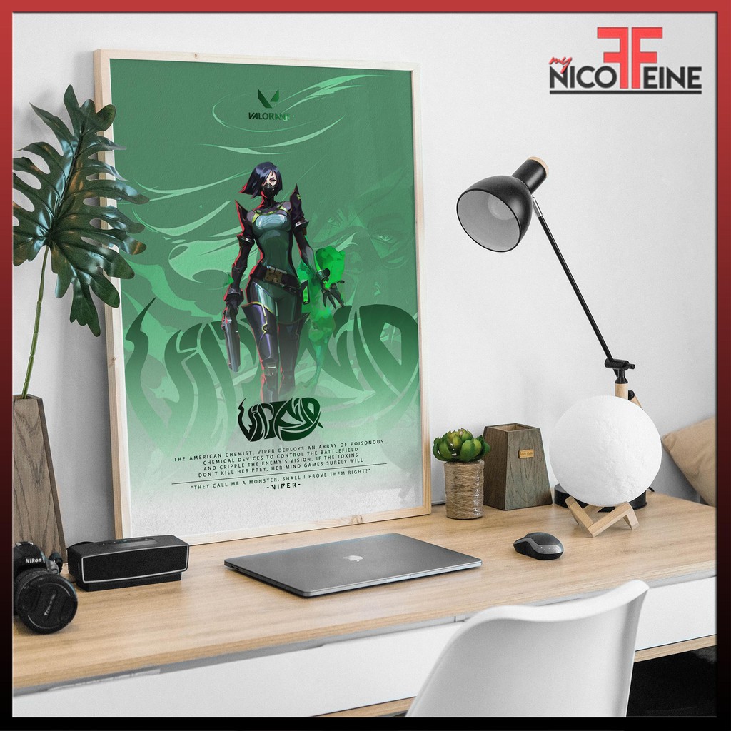 NEW Valorant Agent Viper Minimal Games Art Large Poster Print / Wall ...