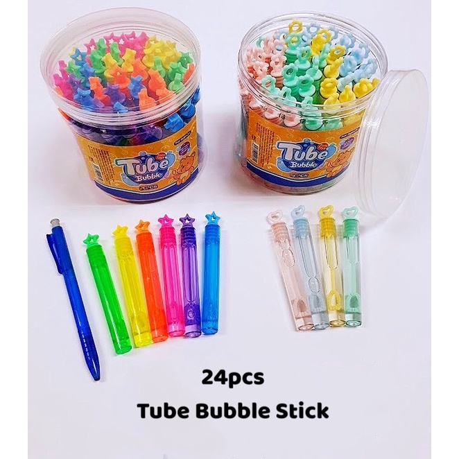 ( 24pcs ) Tube Bubble Water Bubble Stick Children Blowing Bubble Toys ...