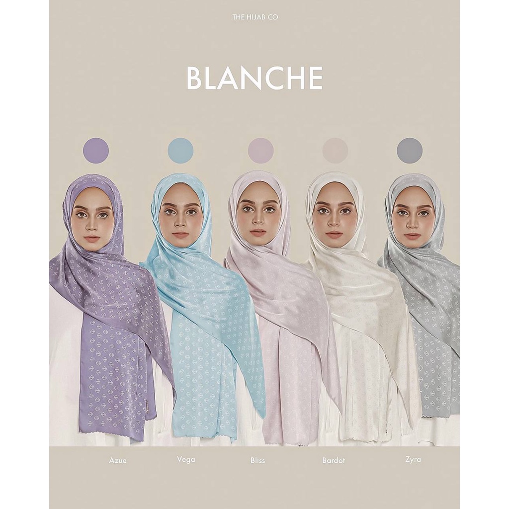 The Hijab Co Shawl Blanche Monogram | Shopee Malaysia
