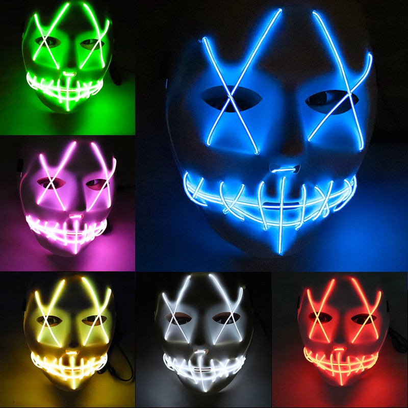 high quality EL wire led jabbawockeez jabba Vendetta masks topeng the ...