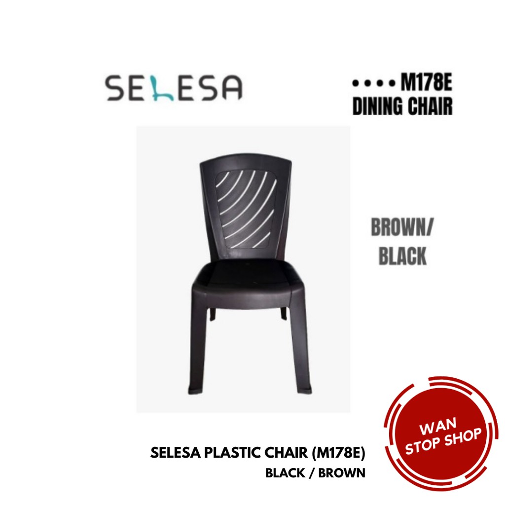 SELESA Plastic Dining Chair Kerusi Plastik Modern Design M178E Anti ...
