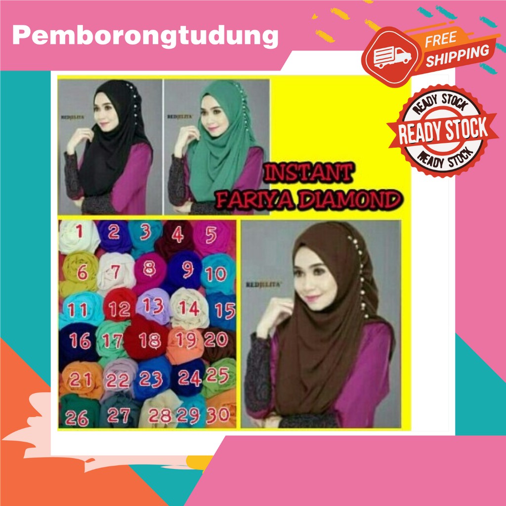 INSTANT SHAWL FARIYA DIAMOND (PILIH COLOR) | Shopee Malaysia