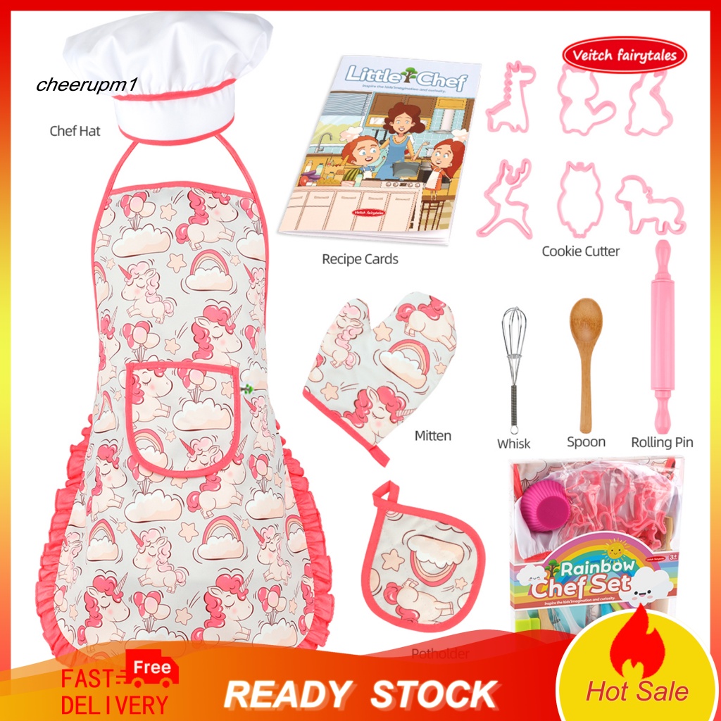 CHEER Plastic Chef Toy Combo Dress Up Role Play Baking Toy Set ...