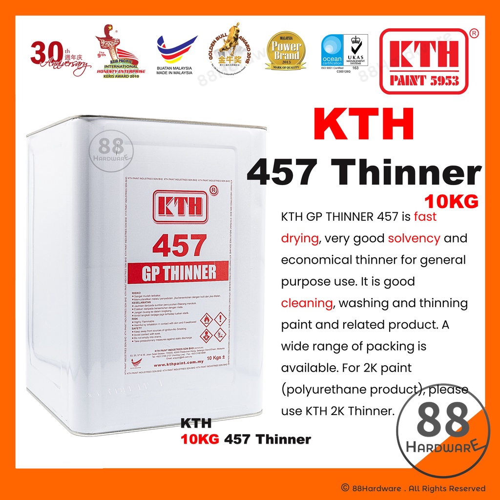 Kth 10kg thinner / thinner 2k / cat kereta 2k bancuh / paint / thinner ...