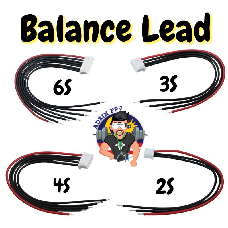 Balance Lead for 6s 4s 3s 2s Lipo Battery Cable connector JST | Shopee ...