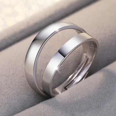 S925 Adjustable Couple Rings Engagement Ring Lover Cincins | Shopee ...
