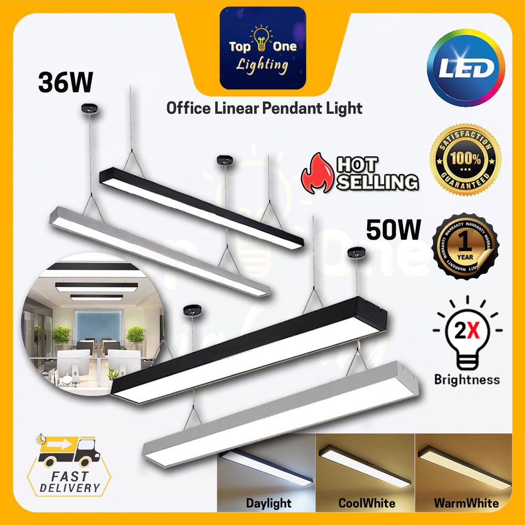 🔥NEW🔥 Full Set LED SMD Office Linear Light LED Office Pendant Lamp ...