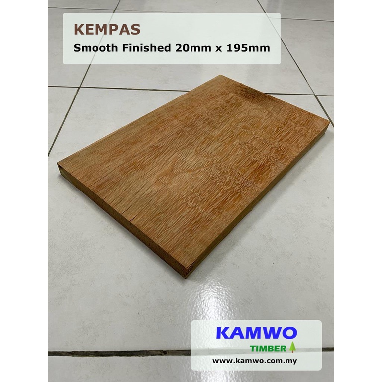 Kempas Solid Wood Timber (S4S) - 1" x 8" x 4ft - ( Kayu Kempas ...