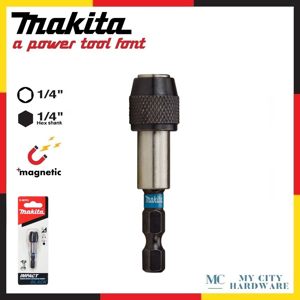 Makita IMPACT BLACK 1/4'' x 65mm Impact Quick Change One Piece Bit ...