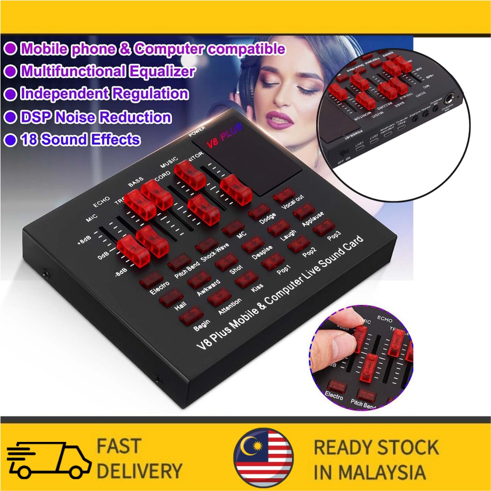 🔥 Ready Stock 🔥 YIDOO Bluetooth Audio USB V8 SCP-18 Headset Microphone ...