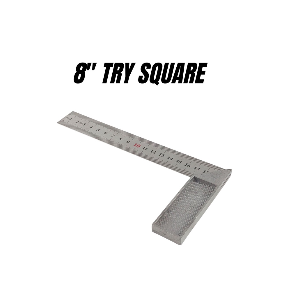 Try Square Steel Carpenter Square Scale Ruler Tools L Shape Pembaris ...