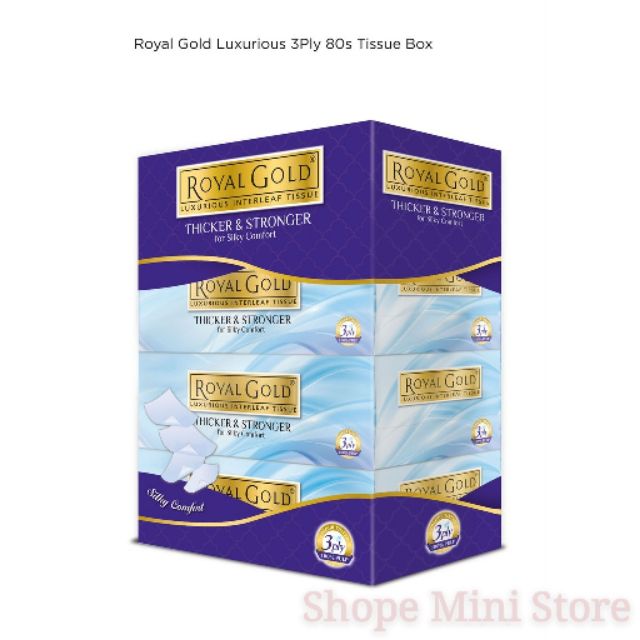 Royal Gold Luxurious Interleaf Tissue (4 Boxes x 80's ) | Shopee Malaysia