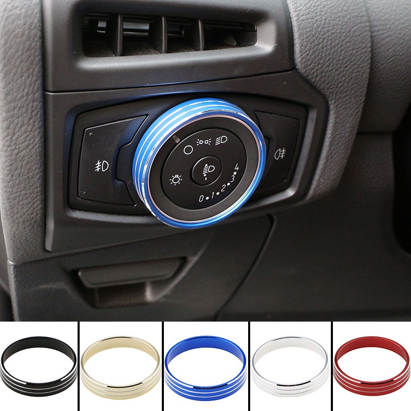 1 Piece Aluminium Alloy The Headlight Switch Knob Cover for Ford Focus ...