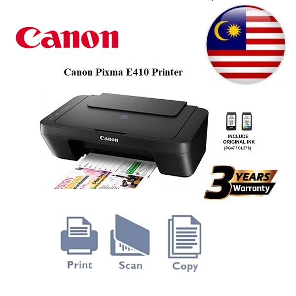 Ready Stock Canon E410 Printer Canon Pixma E410 (E510 E470 E3370 E4270 ...