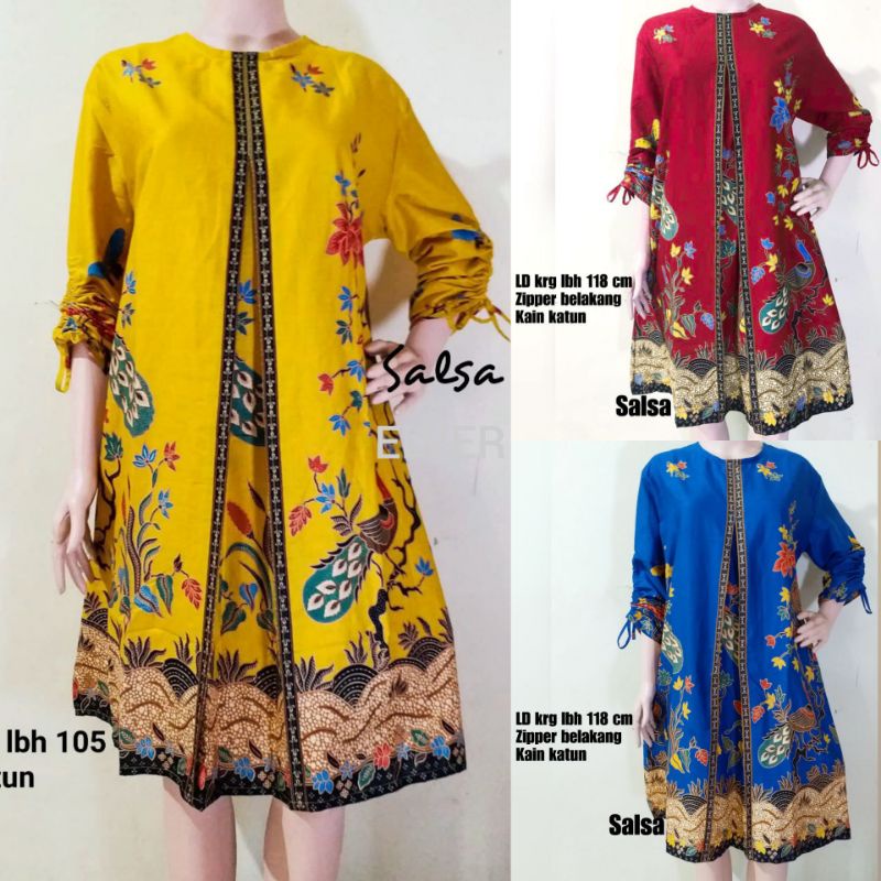 Peacock BATIK Tunic MODERN Women's BATIK Top | Shopee Malaysia