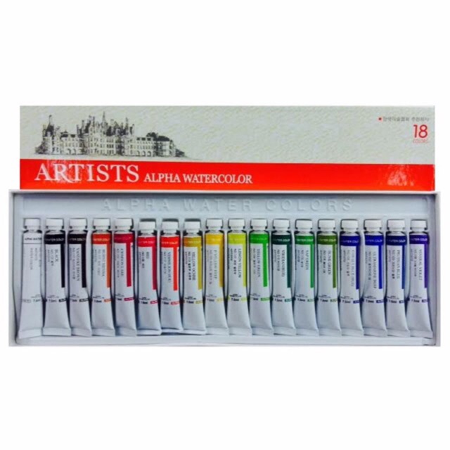 ALPHA Artists Watercolour - 13/18/24/30 Colours | Shopee Malaysia