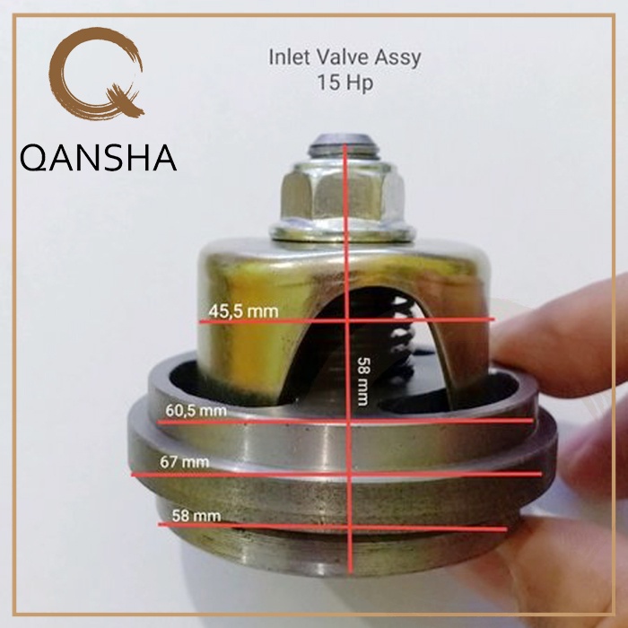 INLET VALVE ASSY 15 HP SHARK SUPERSHAPE WIND COMPRESSOR INLET VALVE ...