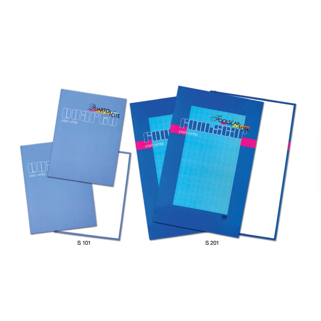 PREMIUM Plain White F5/F4 Hard Cover Book, 200 pgs - 70GSM | Shopee ...