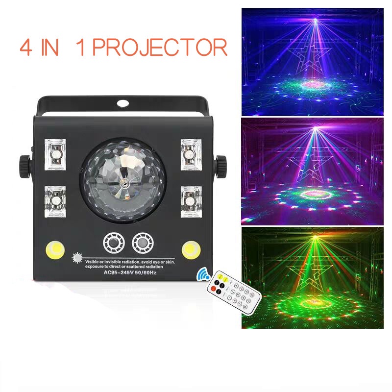 ALIEN 50W 4in1 Remote DMX Stage Laser Projector Strobe Magic Ball ...