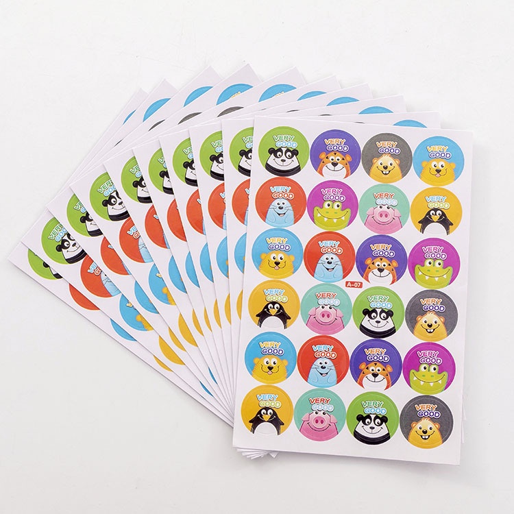 Student Reward Sticker Star Stickers Cartoon Encourage Sticker Well ...