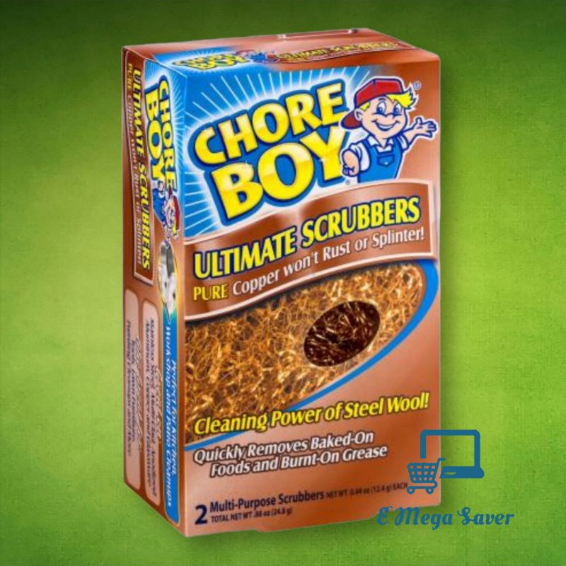 🇺🇲Chore Boy Ultimate Copper Scrubbers (2pieces/pack) | Shopee Malaysia