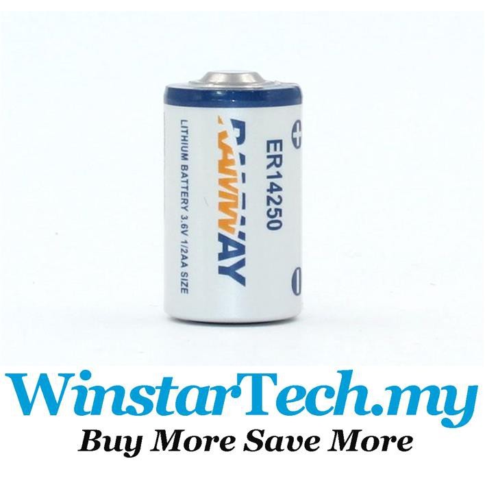 RAMWAY ER14250 1/2AA 3.6V 1200mAh 14250 PLC Lithium Battery | Shopee ...