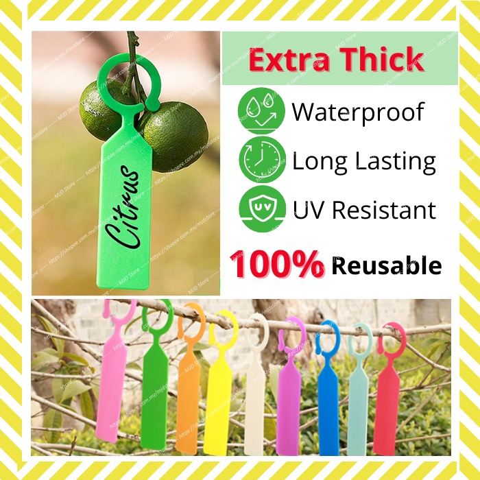 20pc Thicker Quality Waterproof Plant Tagging Fruit Tag Plastic Hanging ...